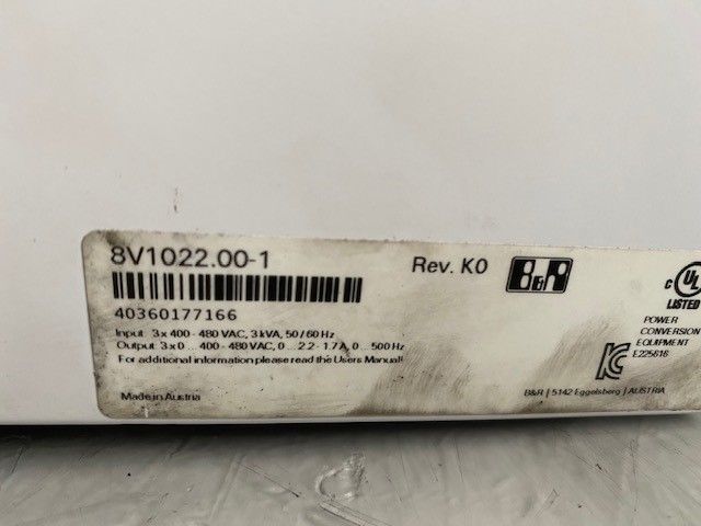 B&R Acopos 1022 Servoverstärker 8V1022.00-1 / 02220-8303, 02220-8382 - Complast GmbH
